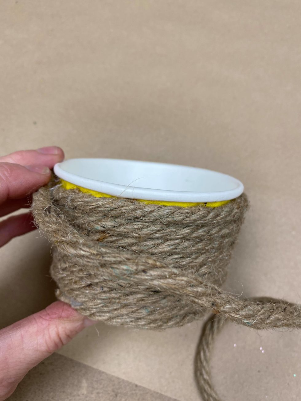 Paper Cup DIY Basket - The Shabby Tree