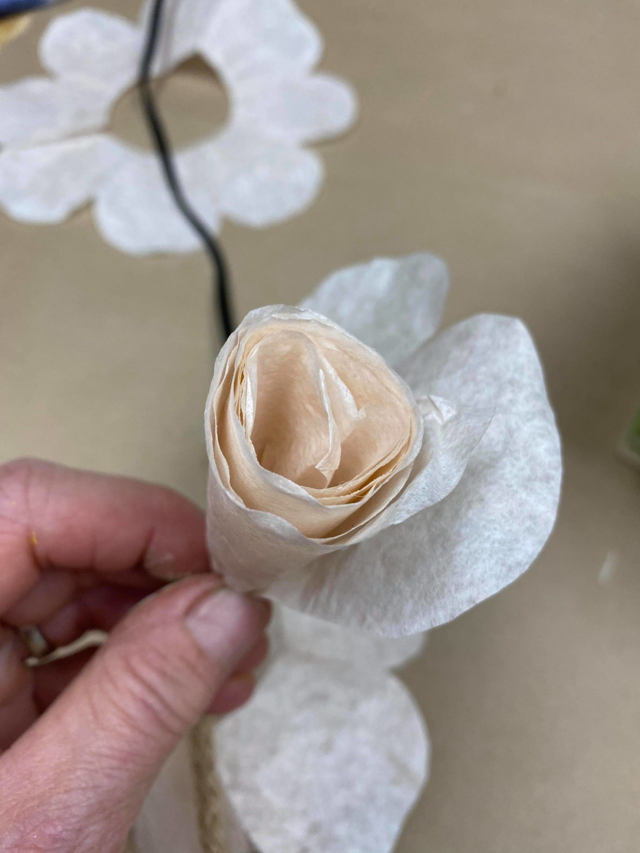 DIY Coffee Filter Rose - The Shabby Tree