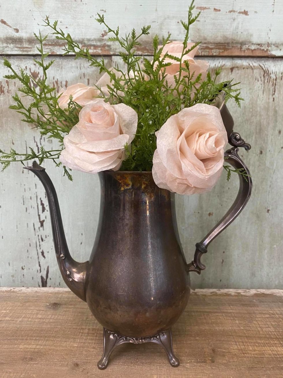 DIY Coffee Filter Rose - The Shabby Tree