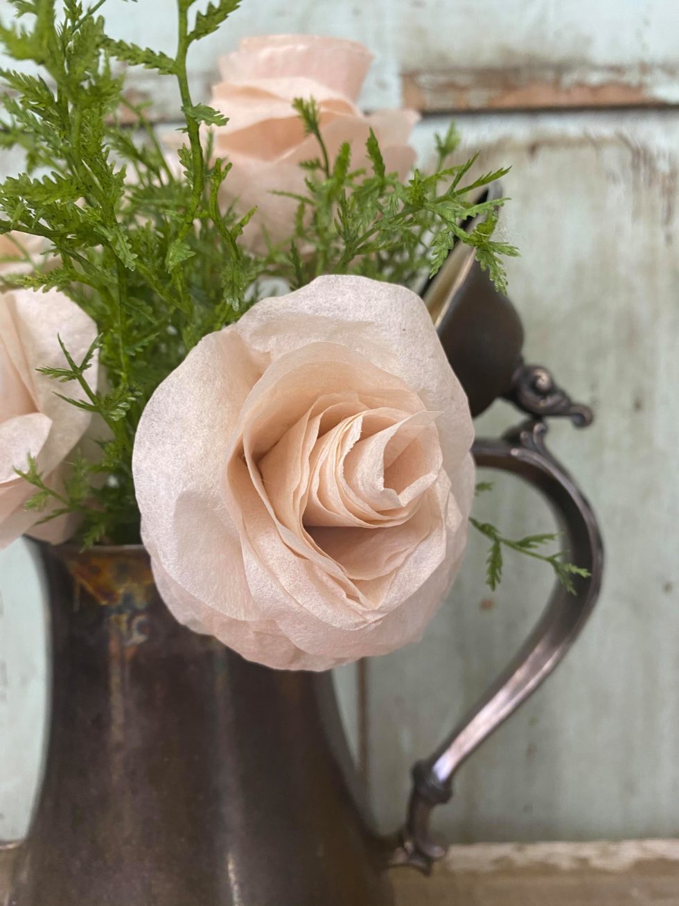 DIY Coffee Filter Rose - The Shabby Tree