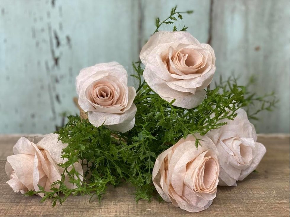 DIY Coffee Filter Rose - The Shabby Tree