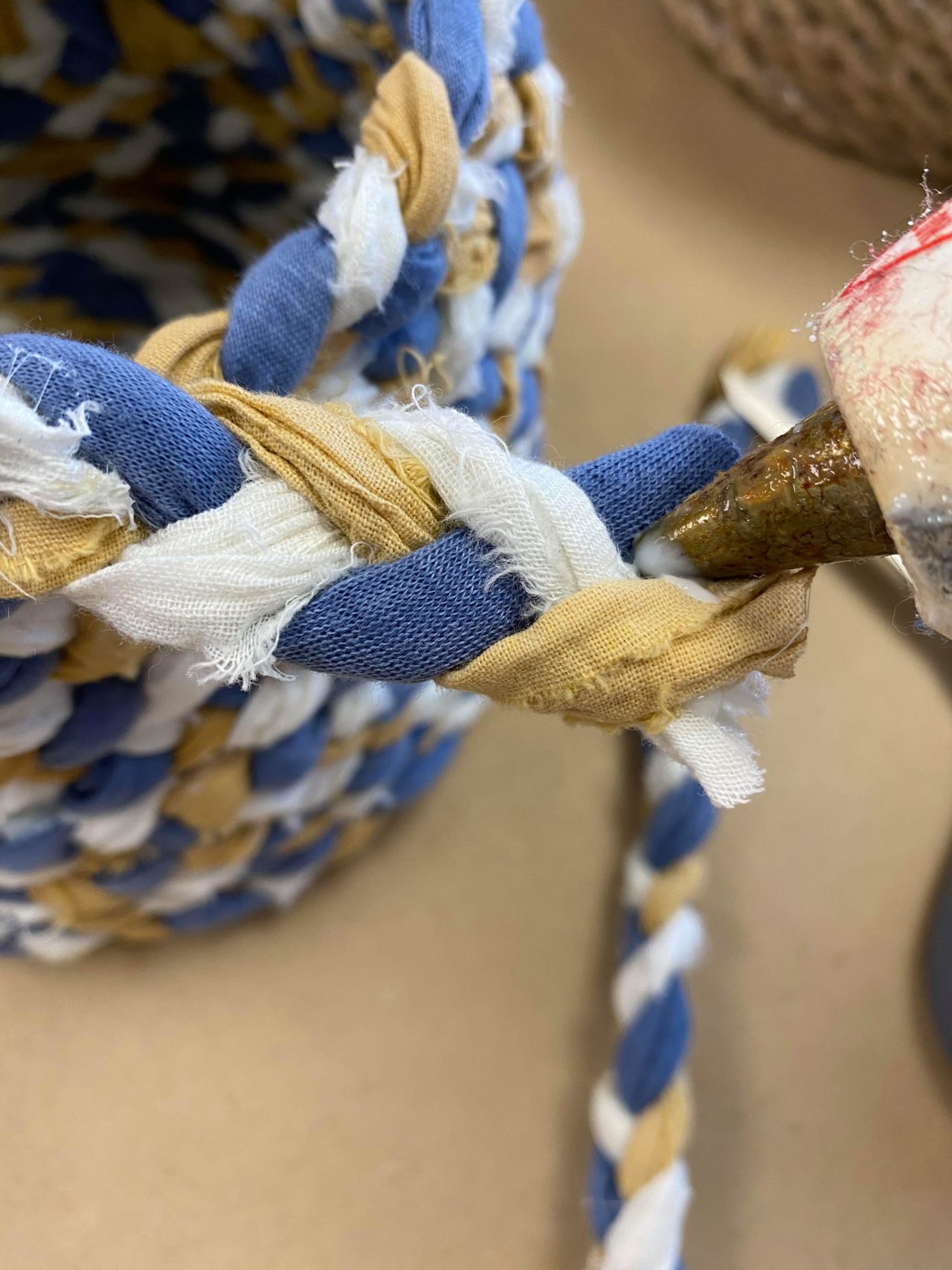 DIY Braided Rag Basket - The Shabby Tree