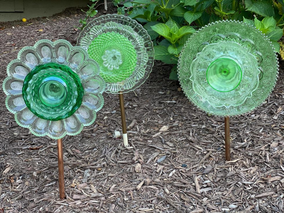 DIY Glass Garden Flowers - The Shabby Tree