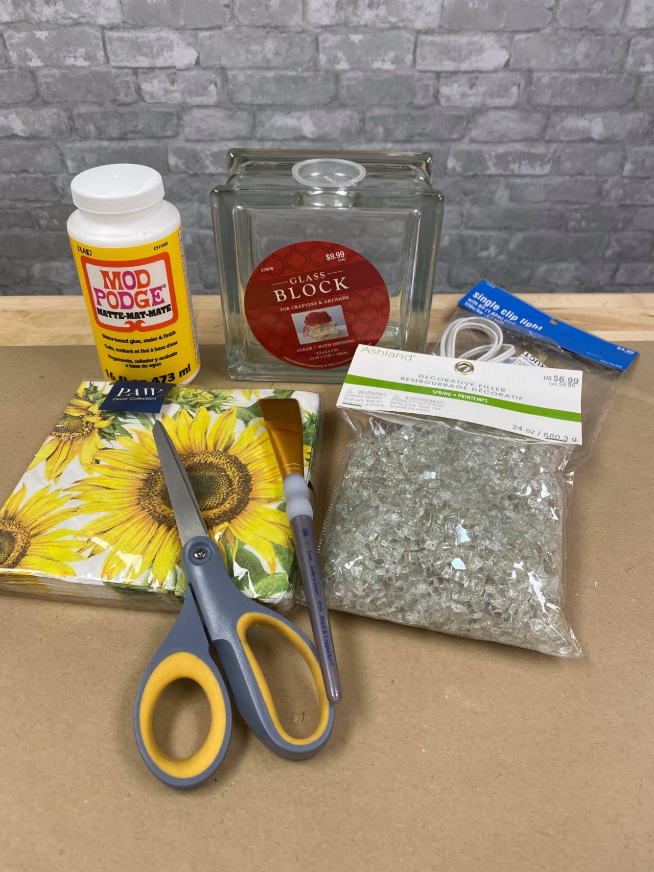 DIY Glass Block Light - The Shabby Tree