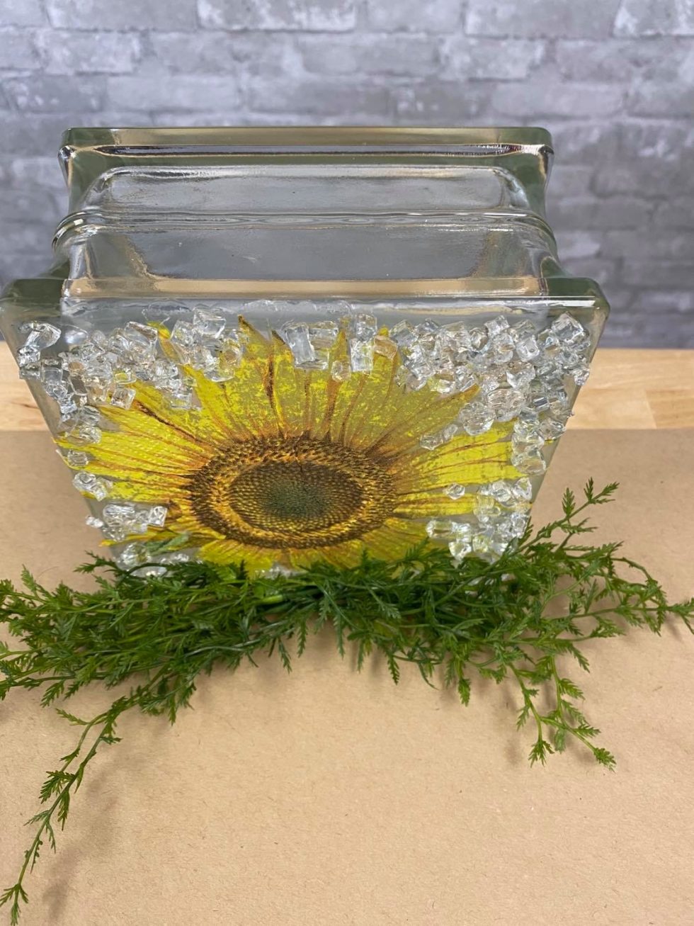 DIY Glass Block Light - The Shabby Tree