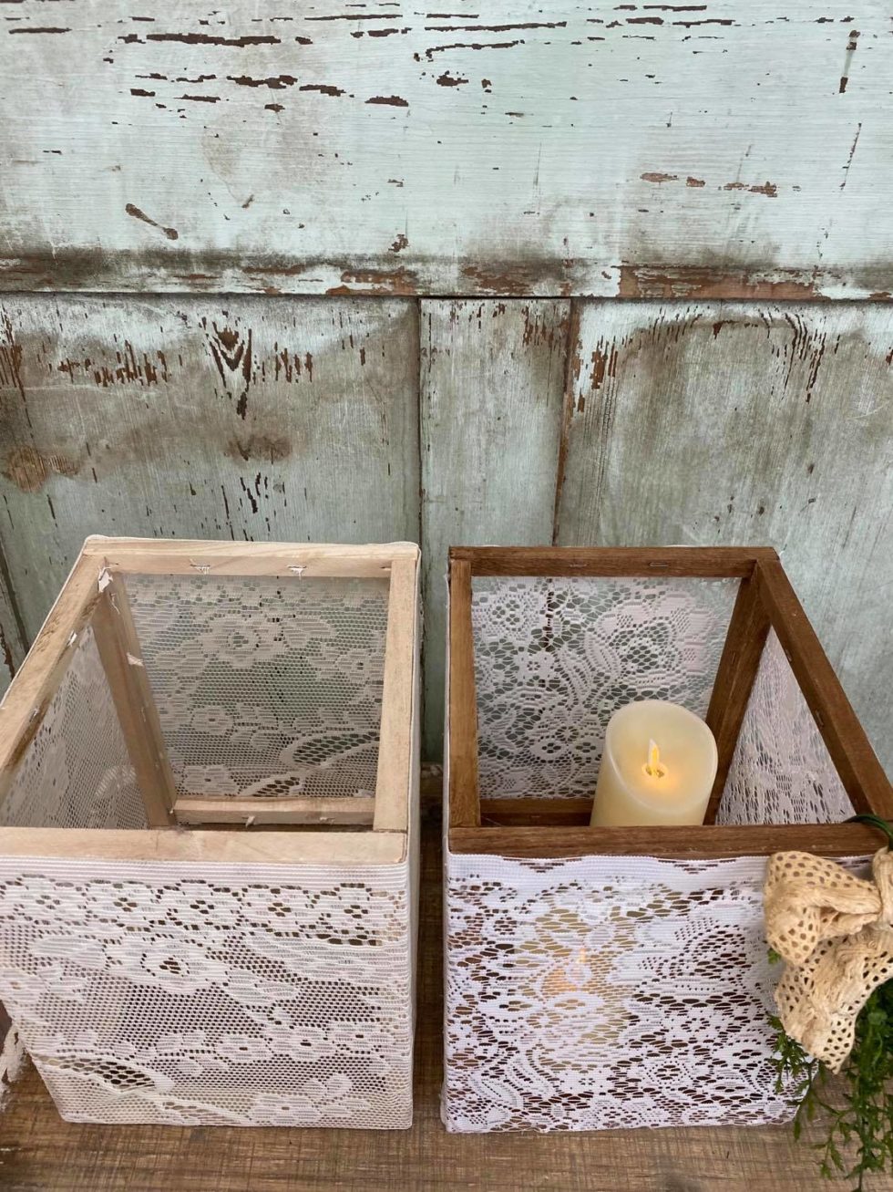 DIY Dollar Tree Canvas Lantern - The Shabby Tree