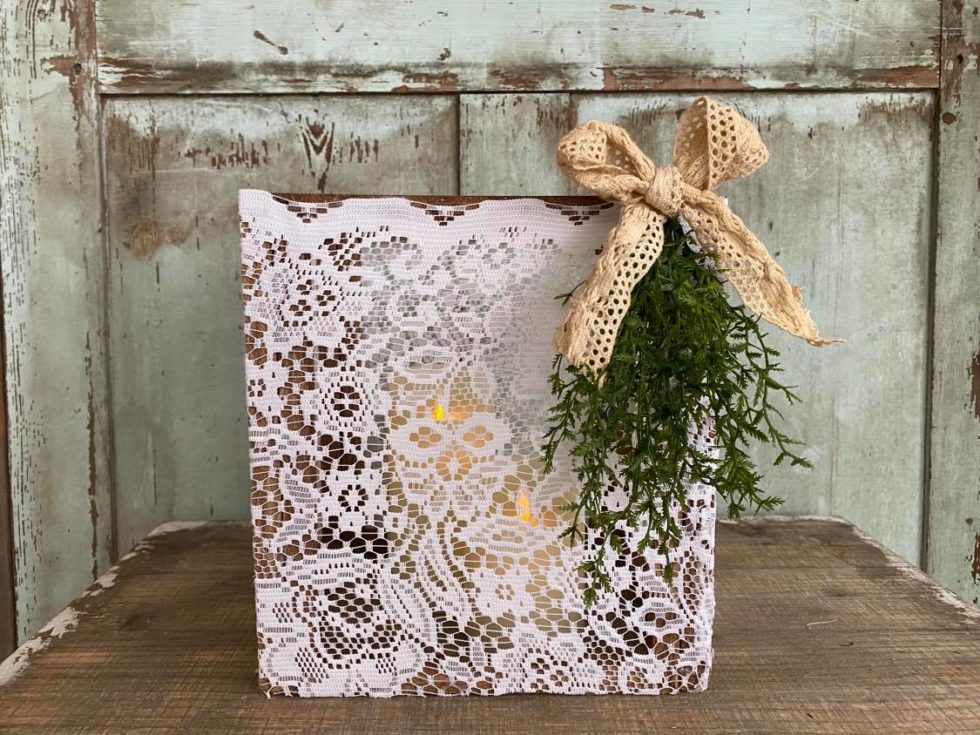 DIY Dollar Tree Canvas Lantern - The Shabby Tree