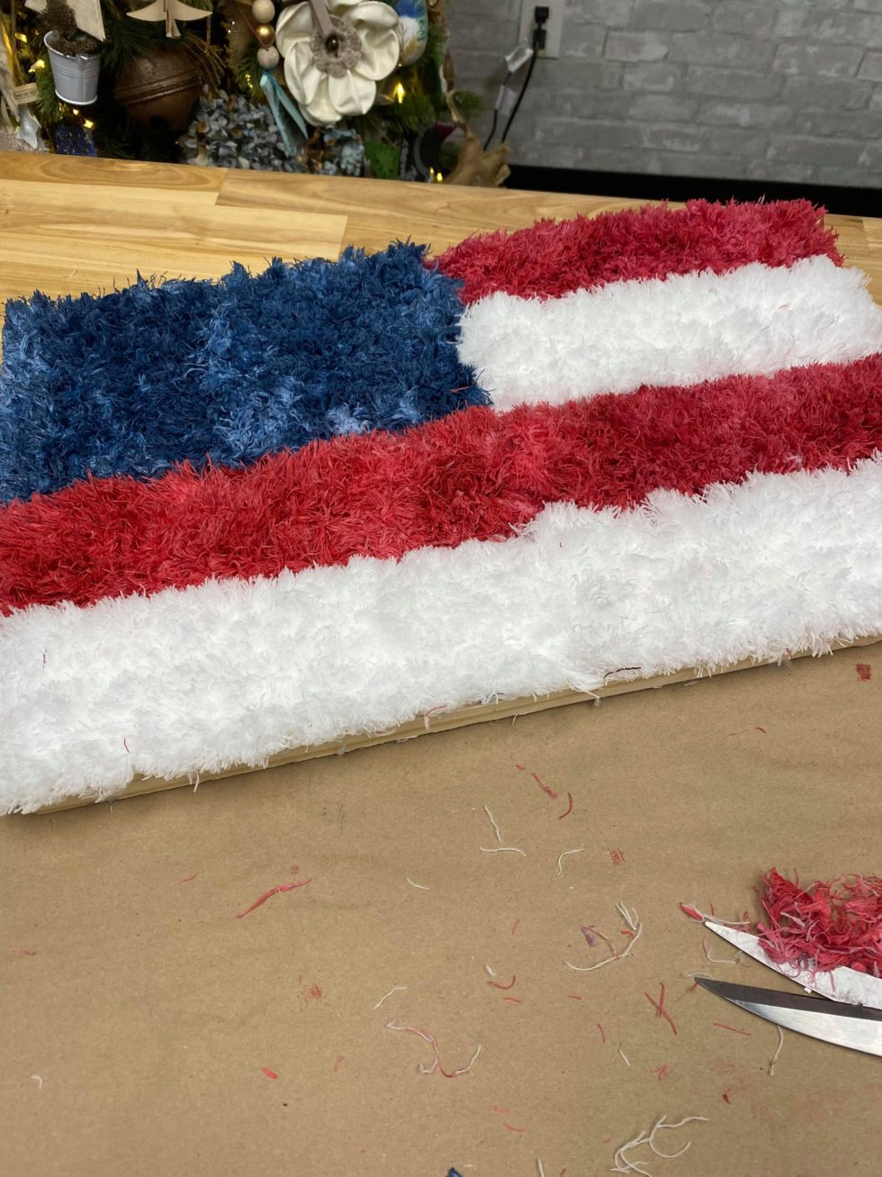 DIY Mop Pad Flag - The Shabby Tree