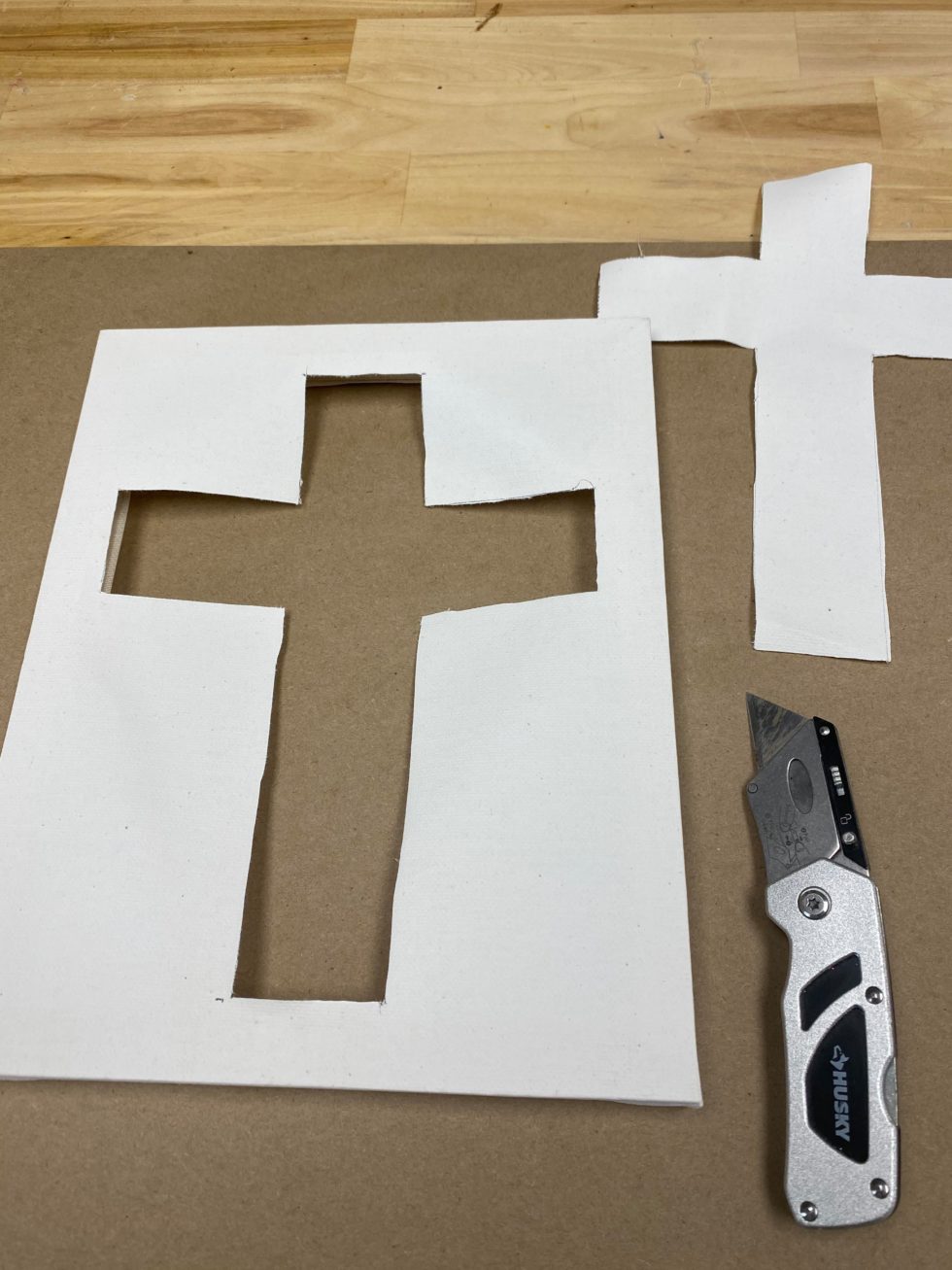 DIY Dollar Tree Canvas Cross - The Shabby Tree