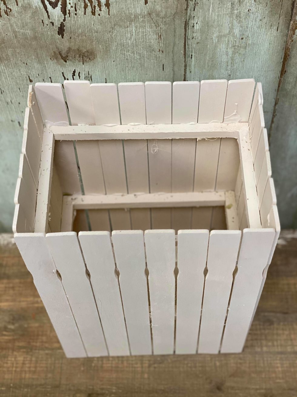 DIY Wooden Paint Stick Box - The Shabby Tree