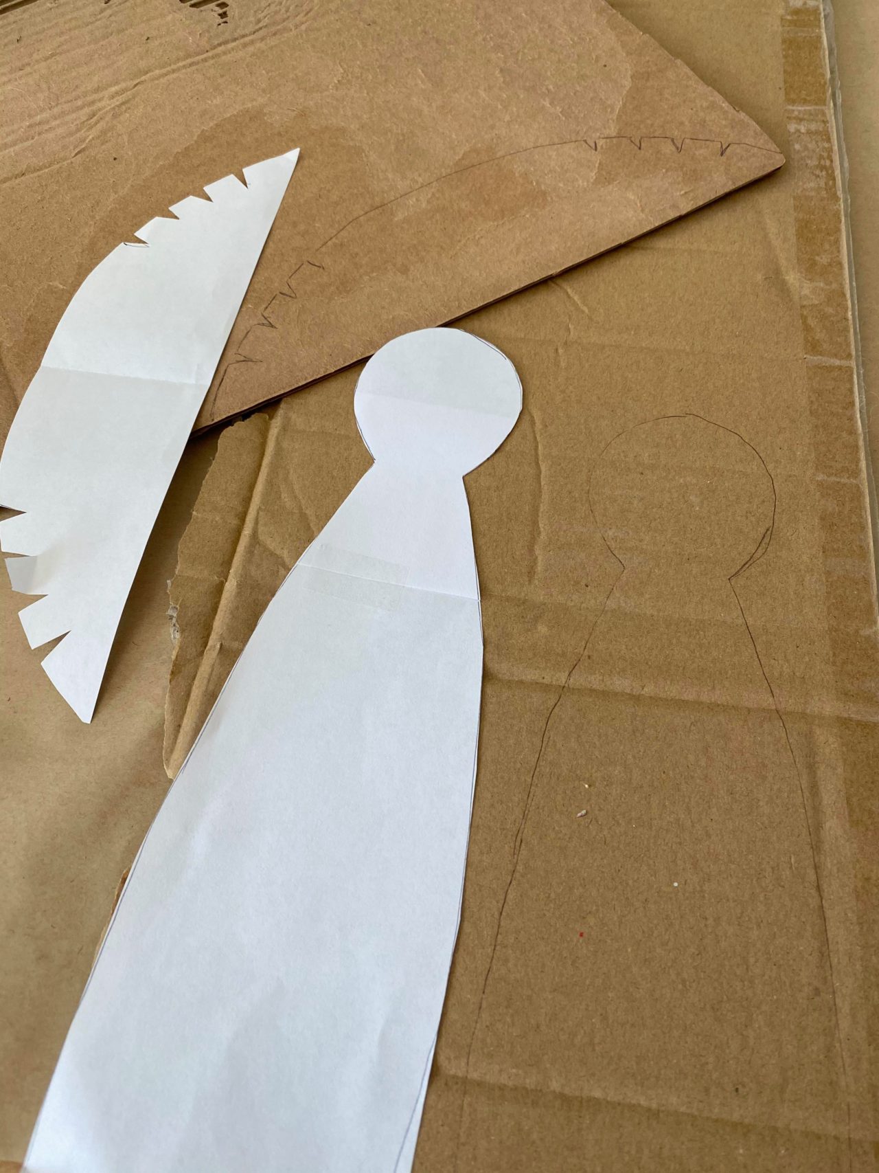 DIY Rusty Cardboard Angel - The Shabby Tree
