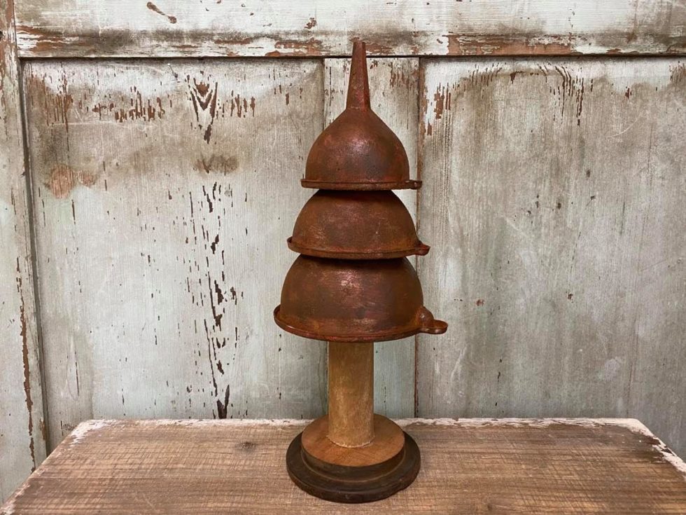 DIY Dollar Tree Rusty Funnel Tree - The Shabby Tree