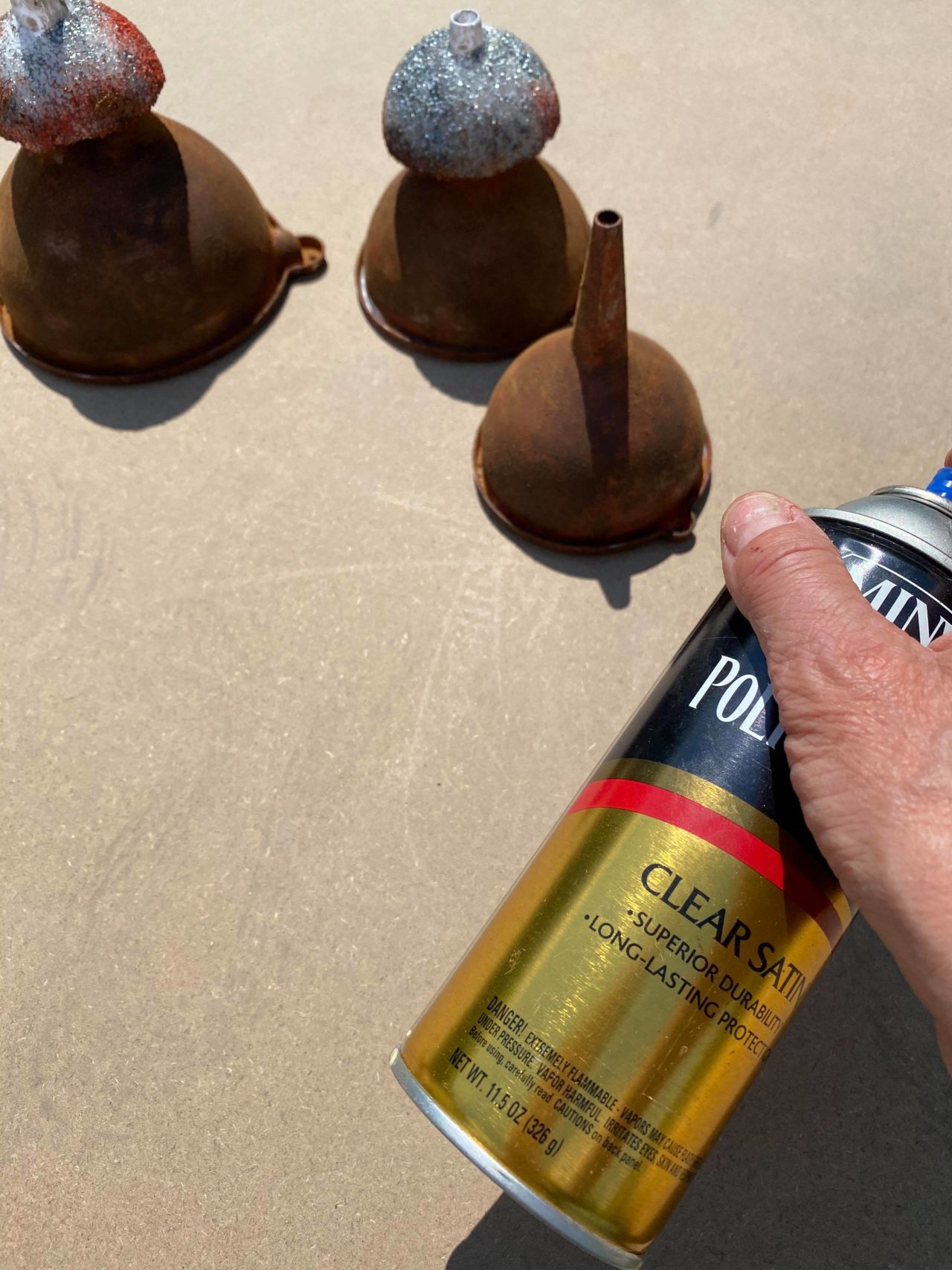 DIY Dollar Tree Rusty Funnel Tree - The Shabby Tree