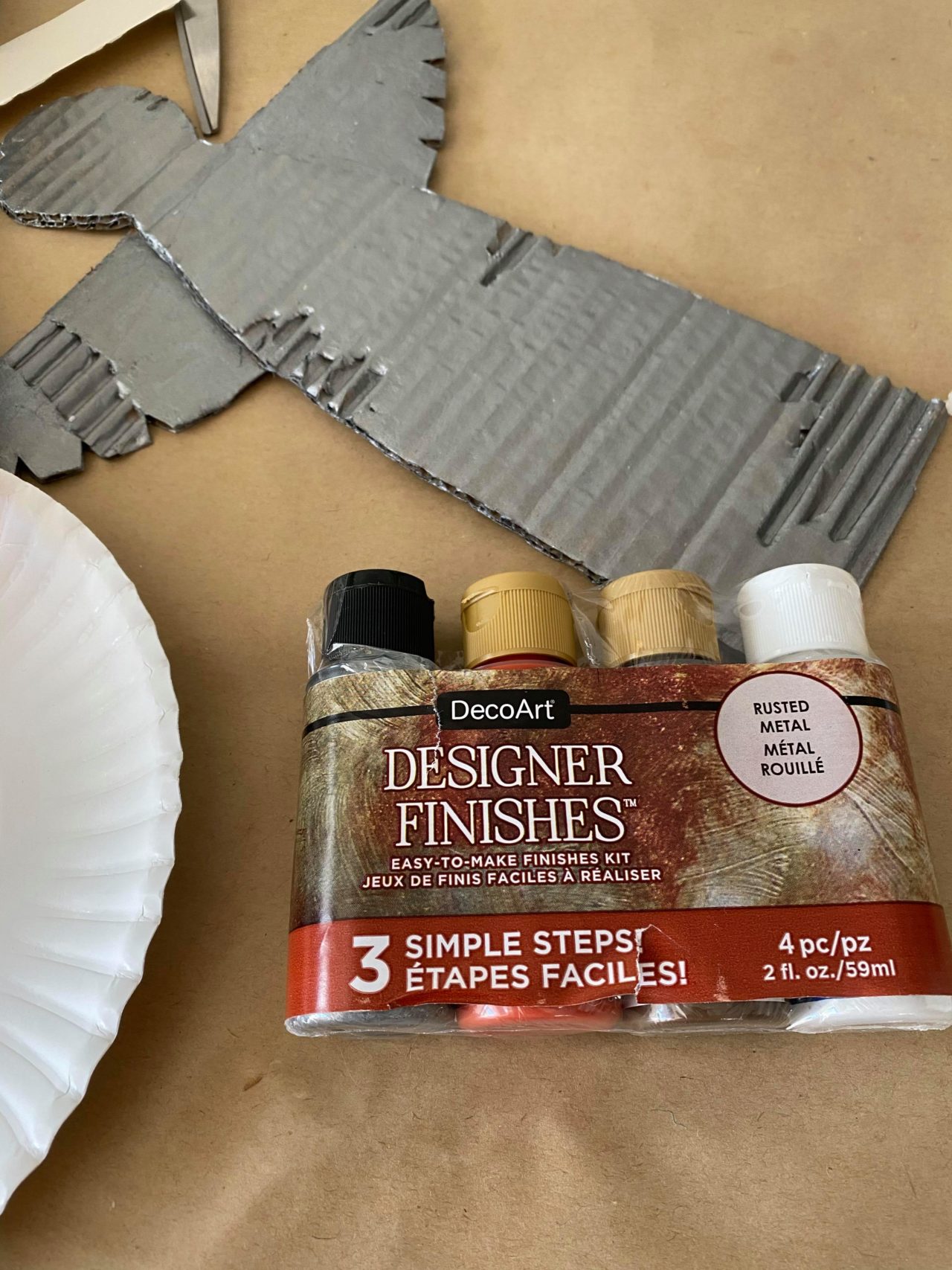 DIY Rusty Cardboard Angel - The Shabby Tree