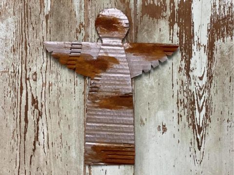 DIY Rusty Cardboard Angel - The Shabby Tree