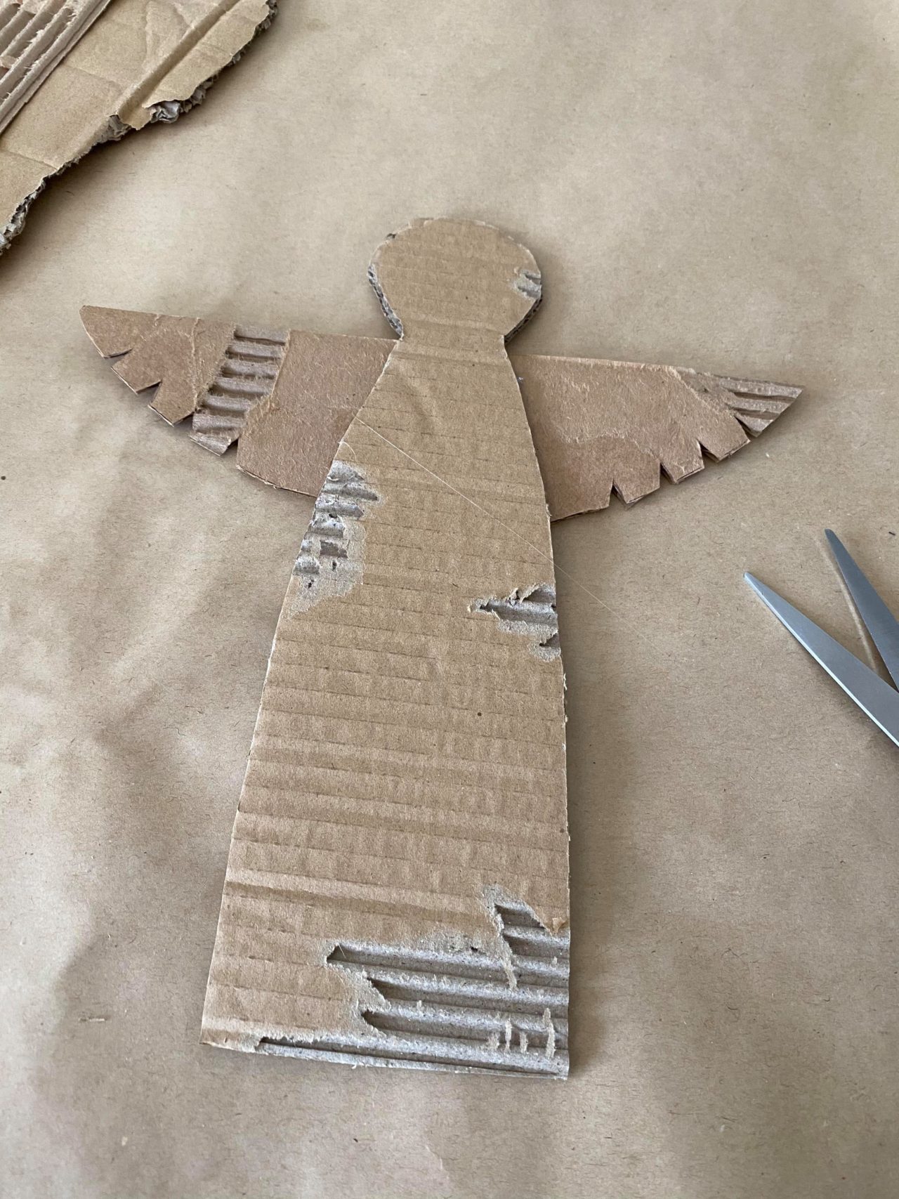 DIY Rusty Cardboard Angel - The Shabby Tree