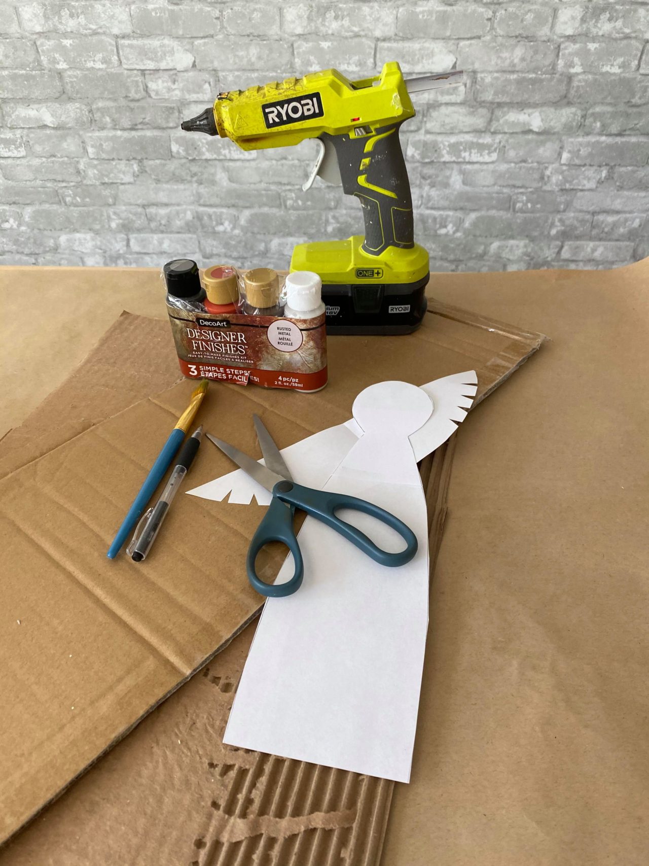 Diy Rusty Cardboard Angel The Shabby Tree