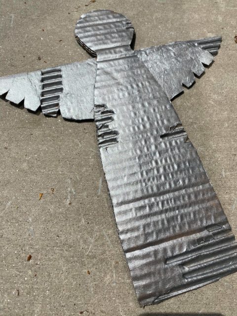 DIY Rusty Cardboard Angel - The Shabby Tree