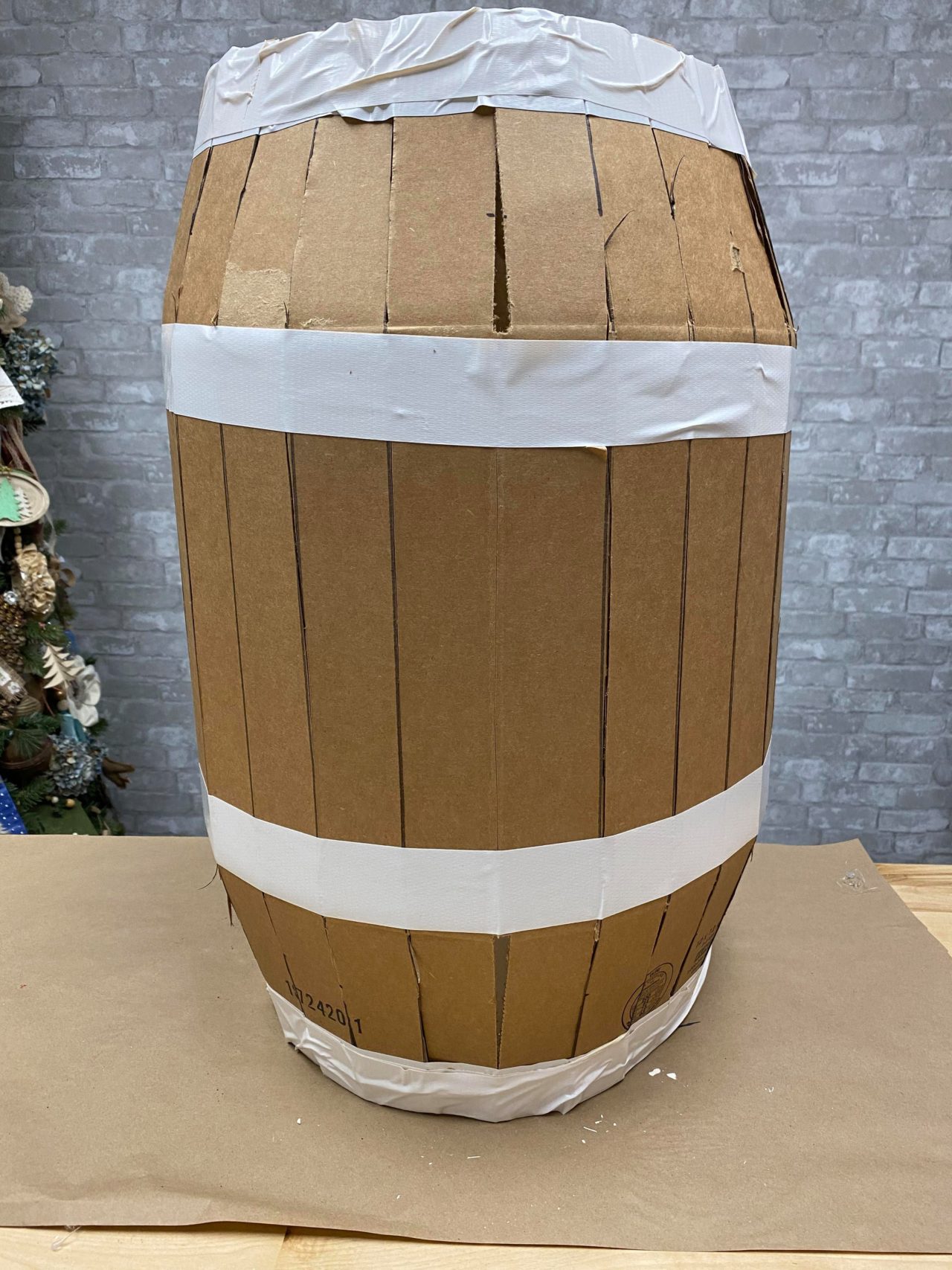 DIY Cardboard Barrel - The Shabby Tree