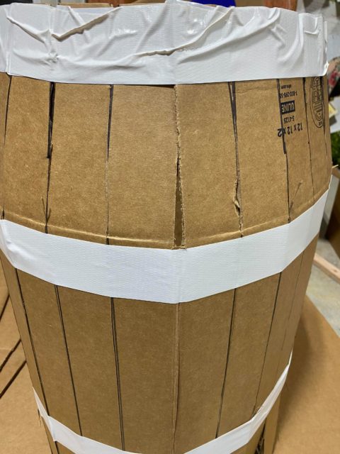 DIY Cardboard Barrel - The Shabby Tree