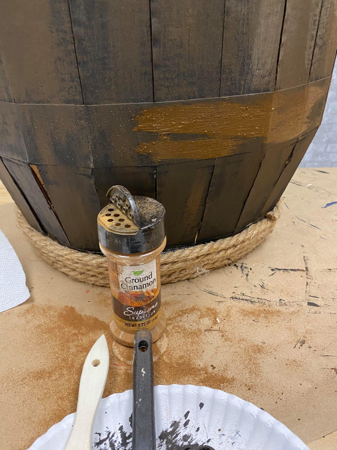 DIY Cardboard Barrel - The Shabby Tree