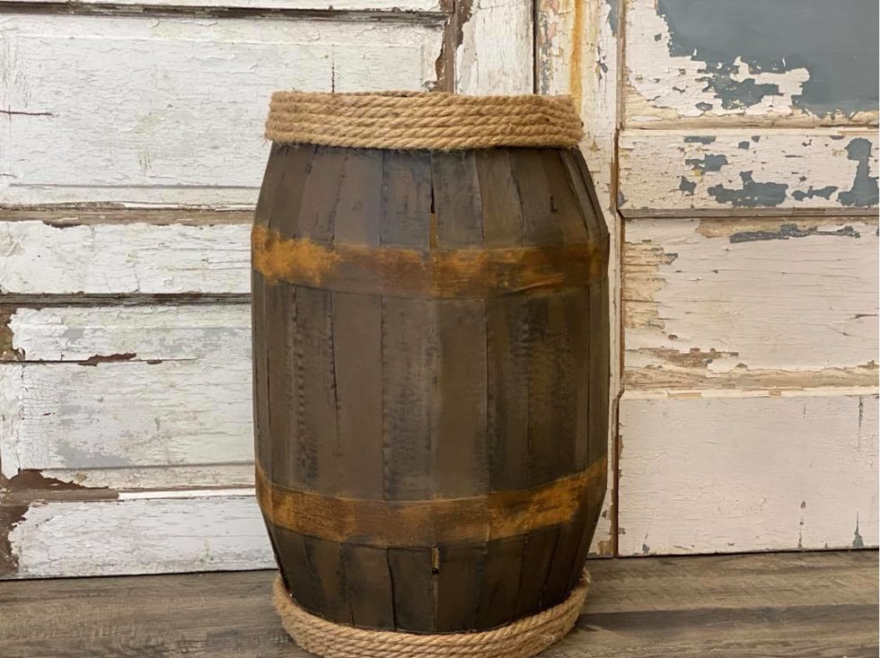 DIY Cardboard Barrel - The Shabby Tree