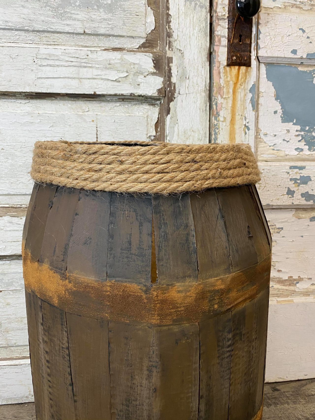 DIY Cardboard Barrel - The Shabby Tree
