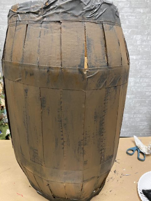 DIY Cardboard Barrel - The Shabby Tree