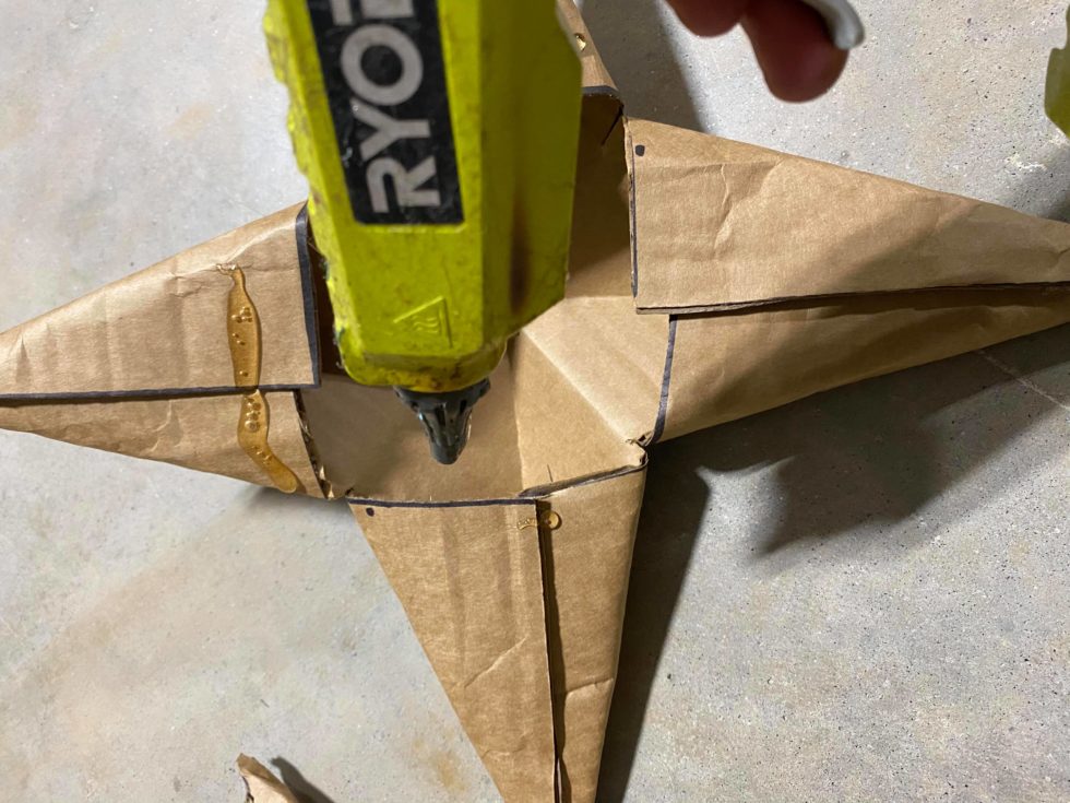 DIY 3D Cardboard Star - The Shabby Tree