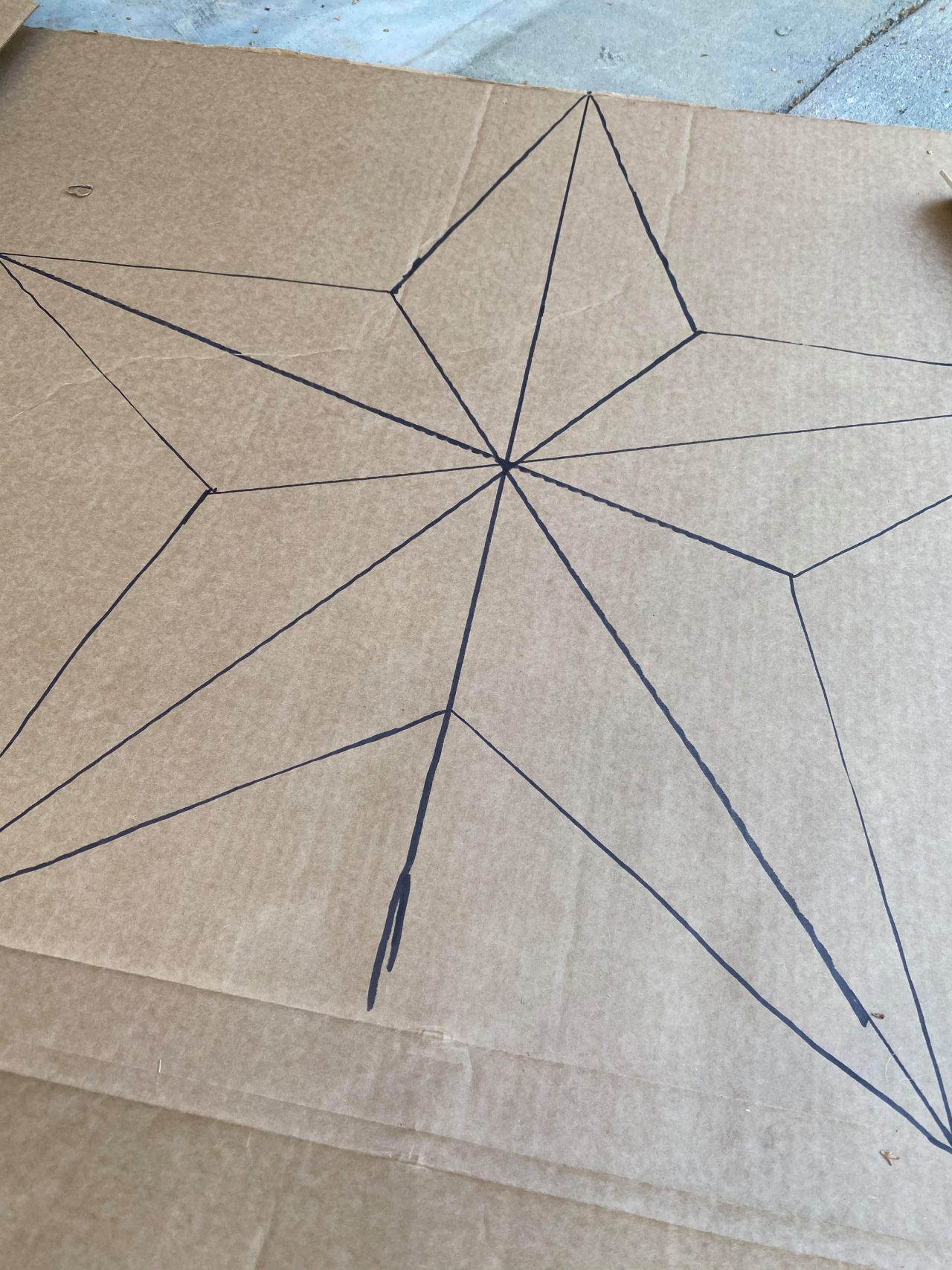 DIY Cardboard Barn Star - The Shabby Tree
