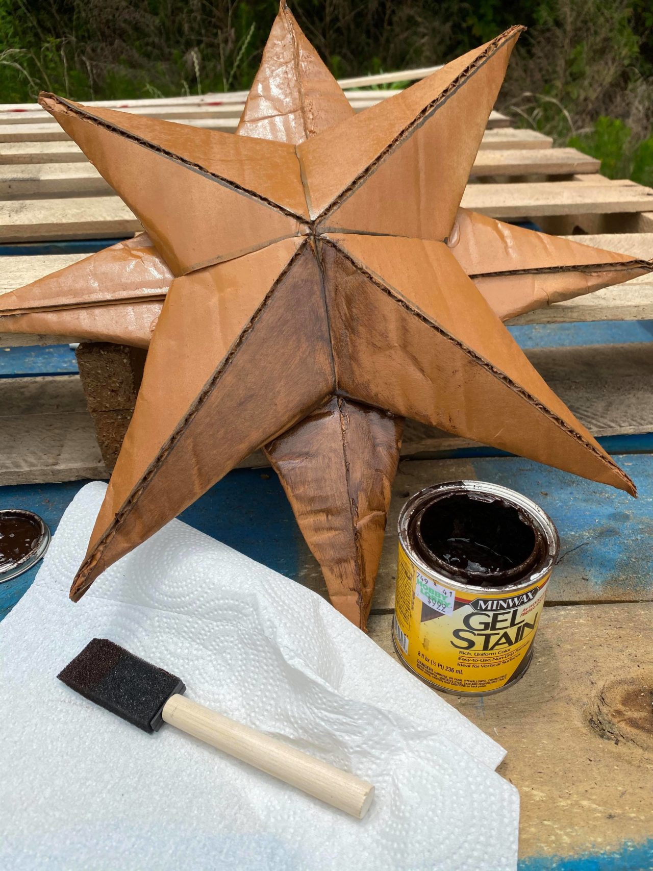 DIY 3D Cardboard Star - The Shabby Tree