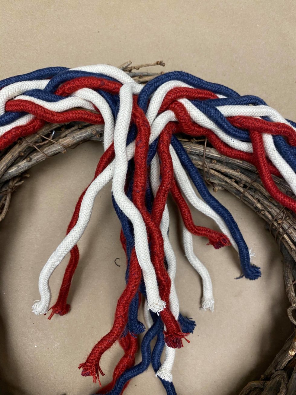DIY Braided Americana Wreath - The Shabby Tree