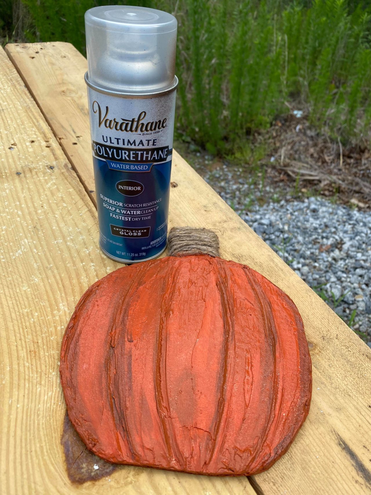 DIY Spackle Pumpkin - The Shabby Tree