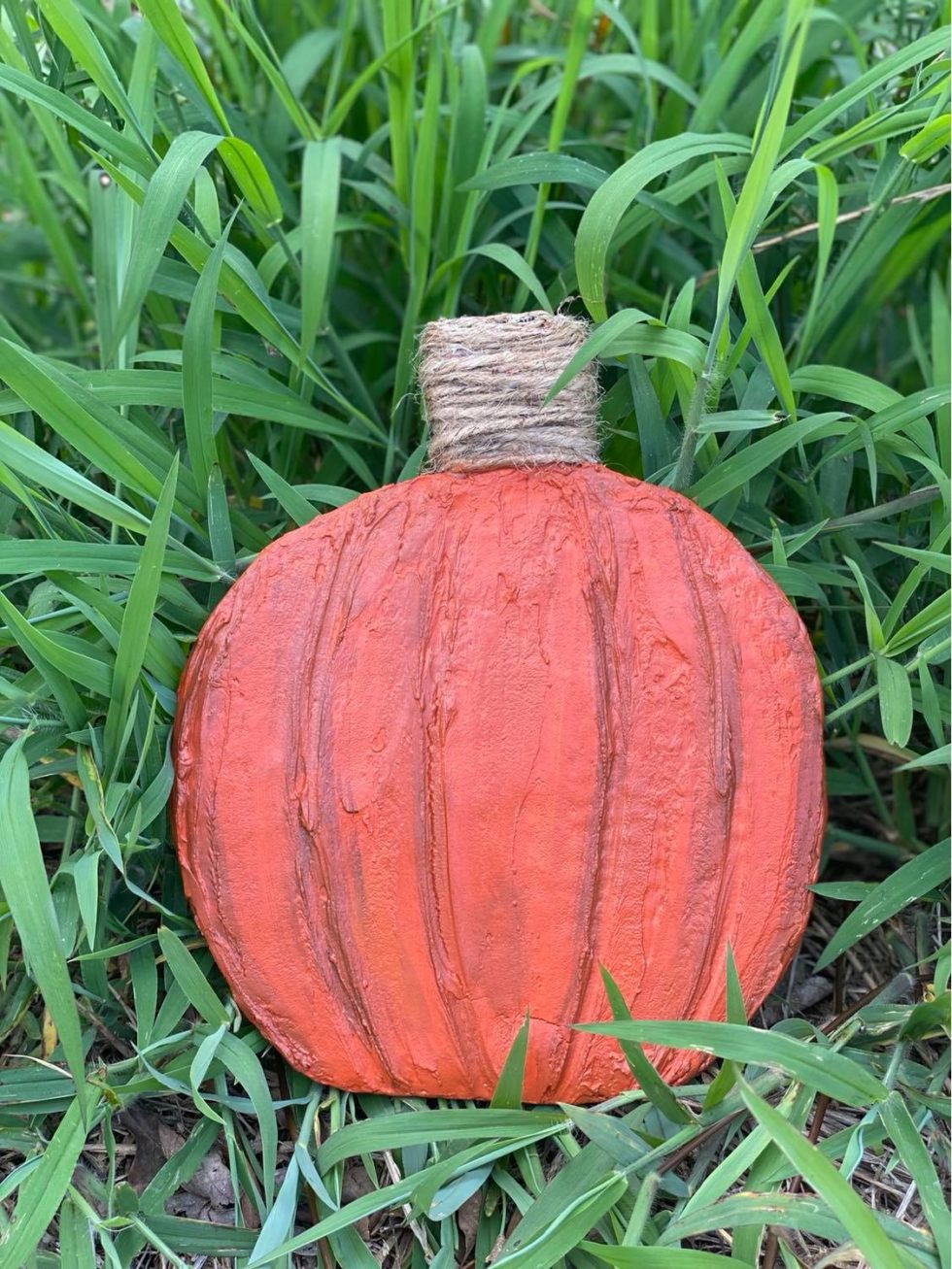 DIY Spackle Pumpkin - The Shabby Tree
