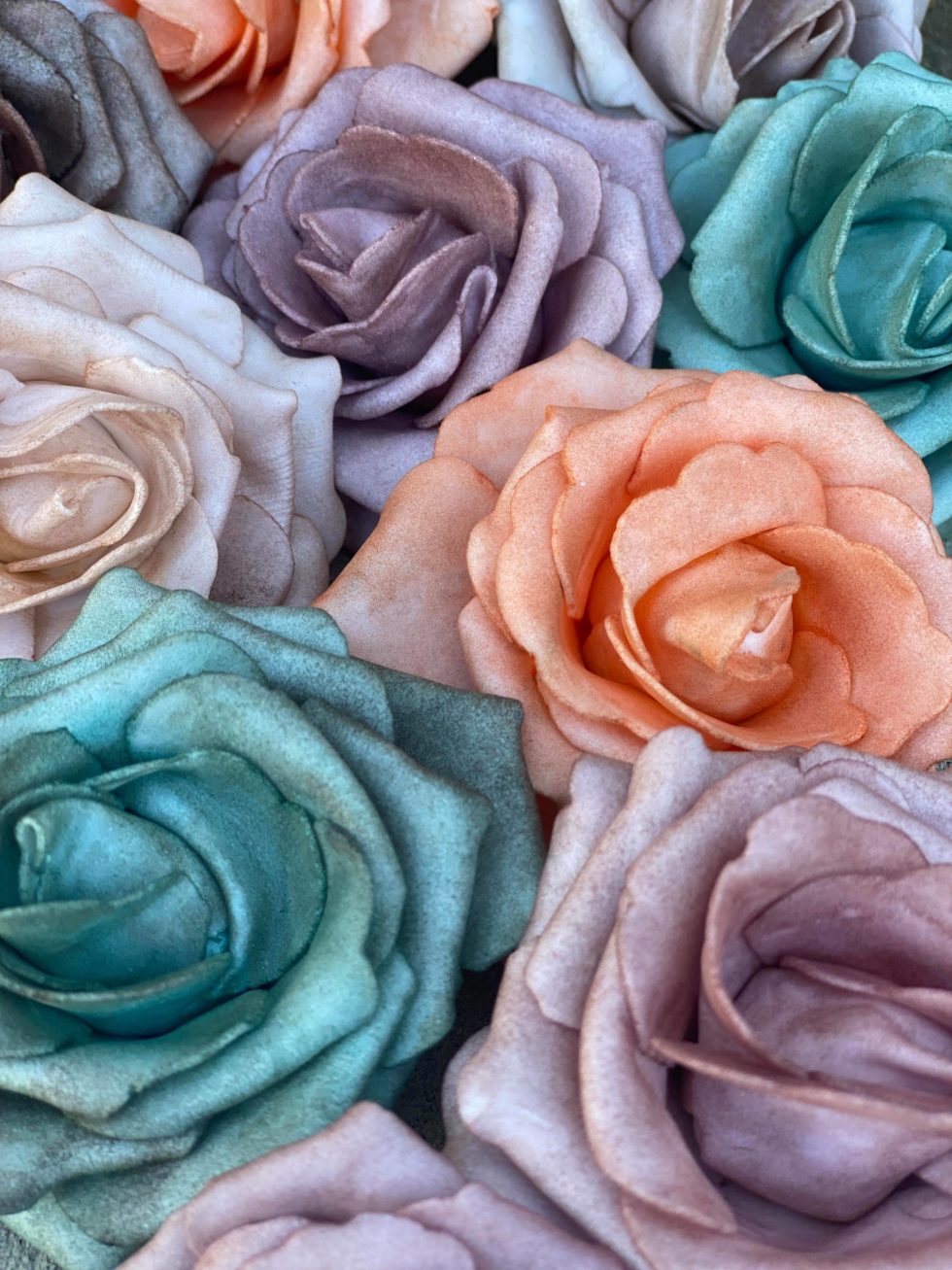DIY Colored Foam Roses - The Shabby Tree