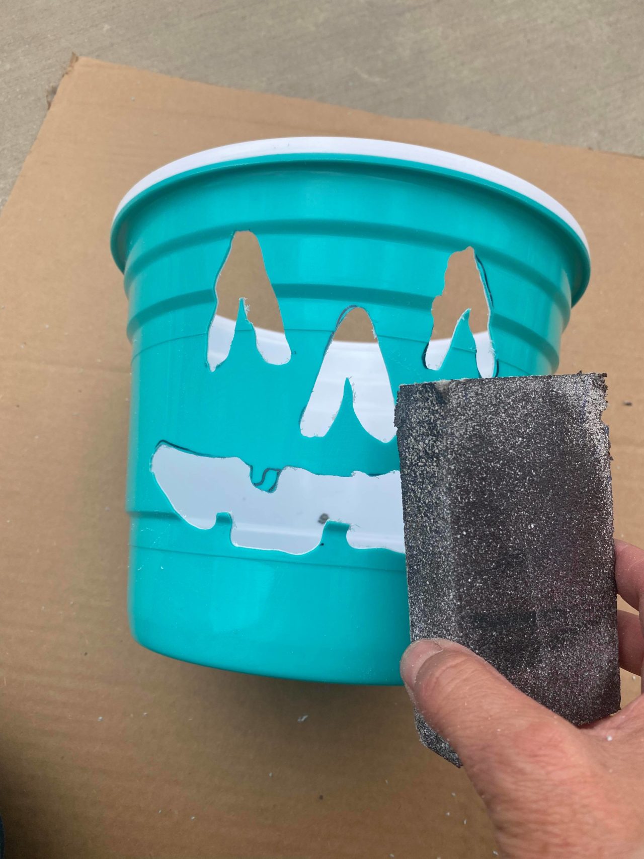 DIY Jack-O-Lantern Bucket - The Shabby Tree