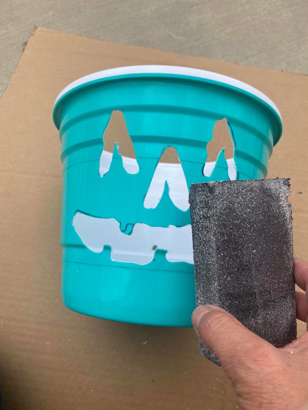 DIY Jack-O-Lantern Bucket - The Shabby Tree