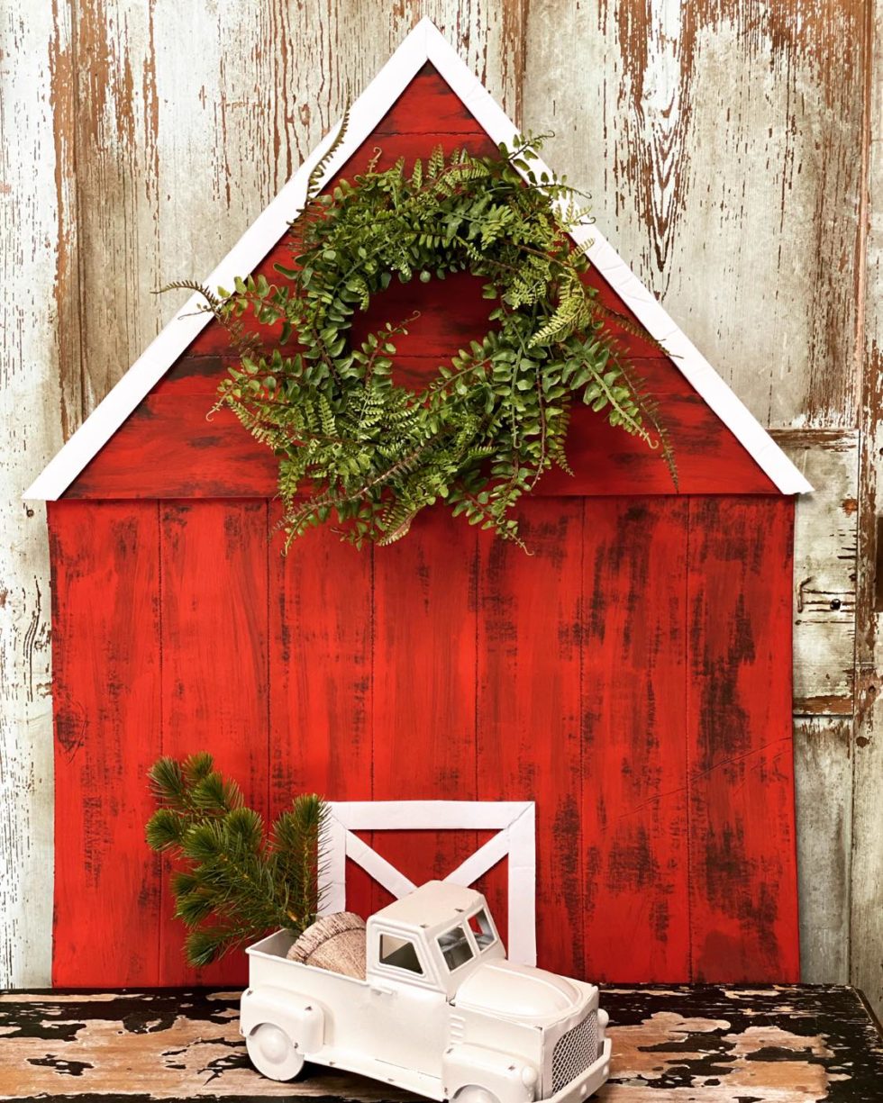DIY Faux Wood Barn - The Shabby Tree