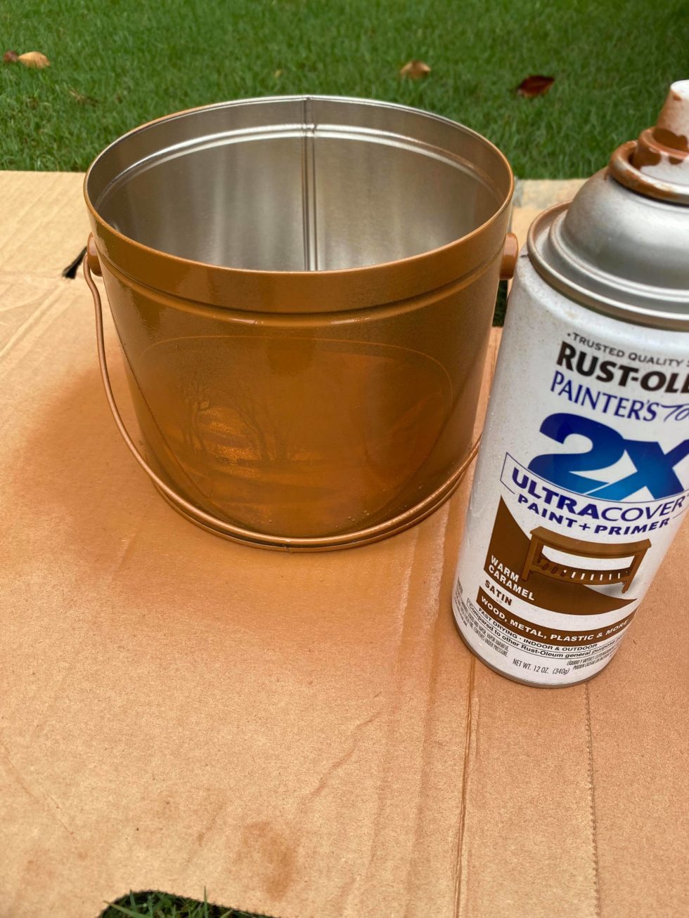 Container Makeover Using Napkins - The Shabby Tree