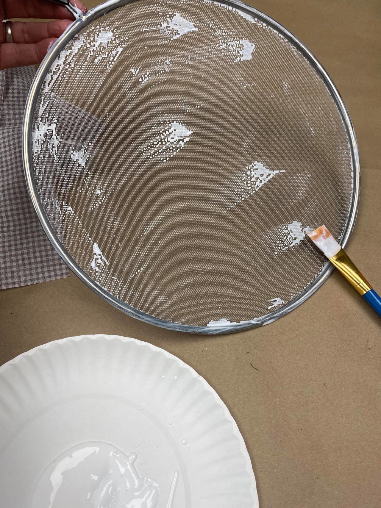 DIY Dollar Tree Splatter Screen Pumpkin - The Shabby Tree