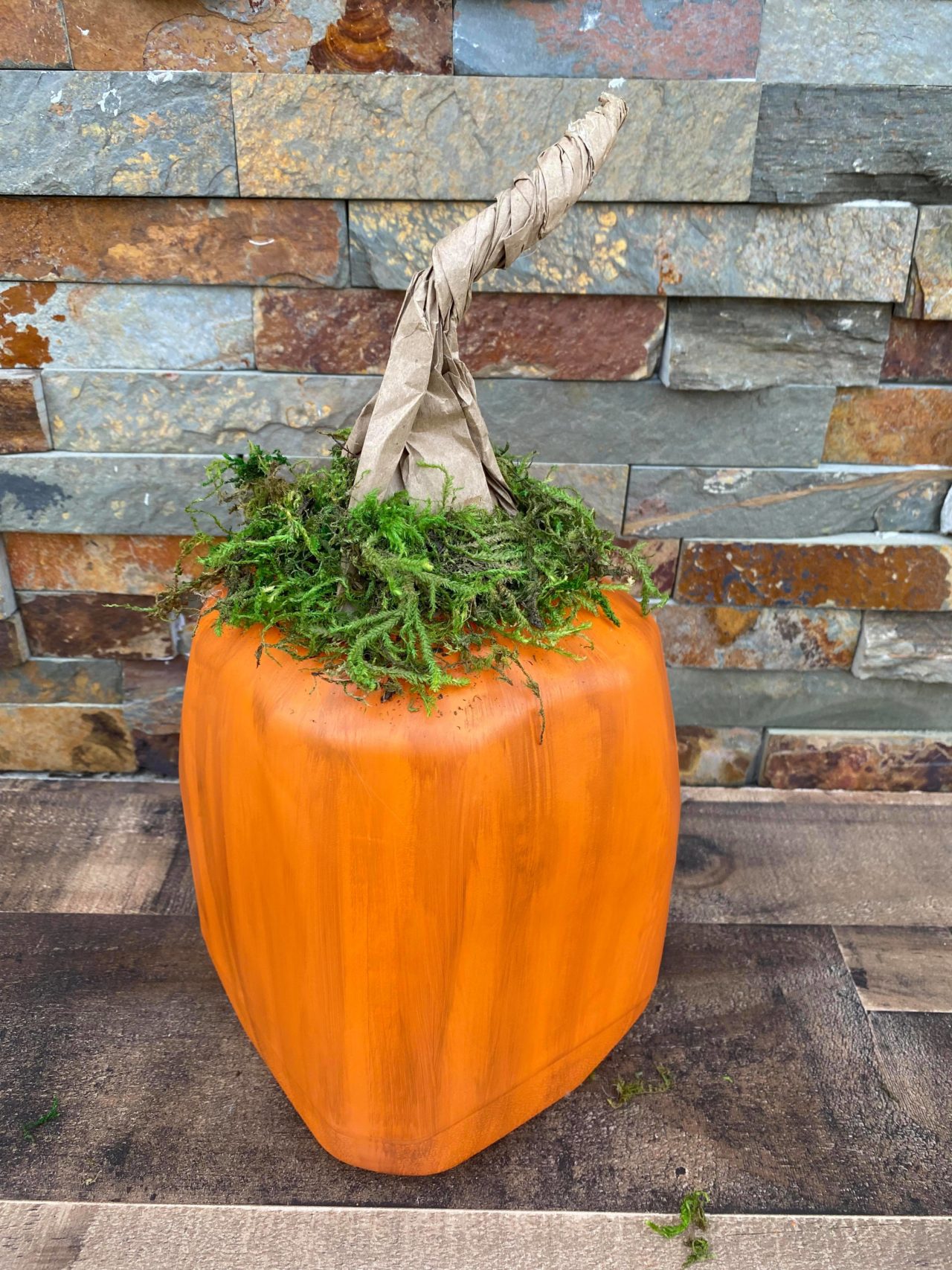 DIY Pumpkin Using A Recycled Water Jug - The Shabby Tree