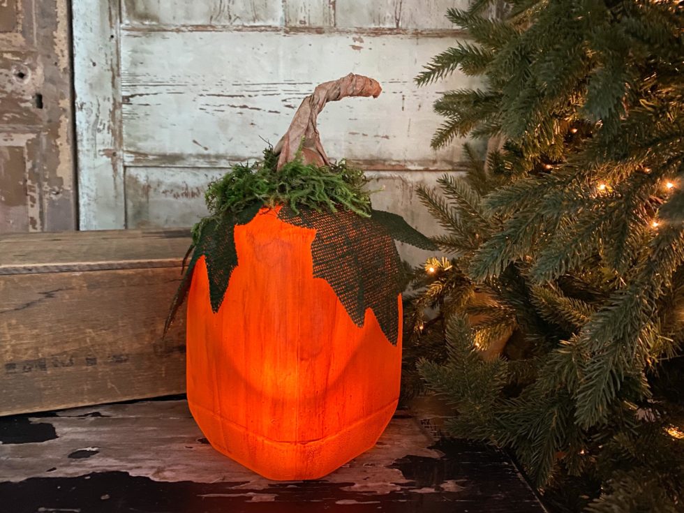 DIY Pumpkin Using A Recycled Water Jug - The Shabby Tree
