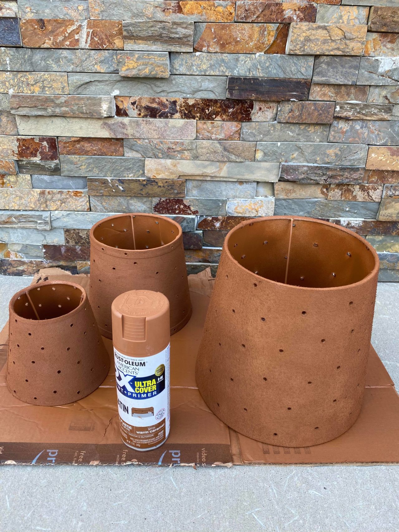 Diy Light Up Tree Using Lamp Shades - The Shabby Tree