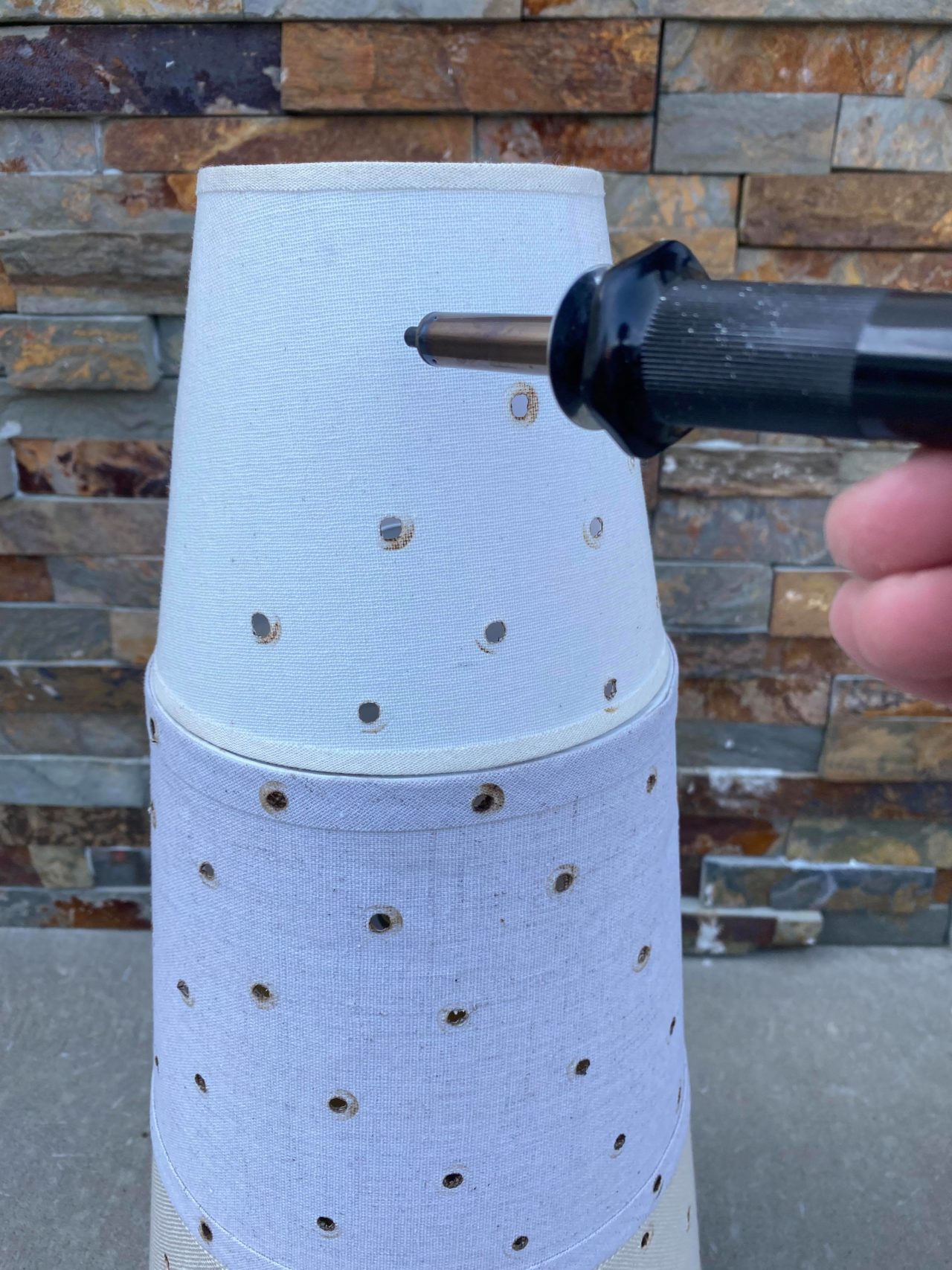 Diy Light Up Tree Using Lamp Shades - The Shabby Tree