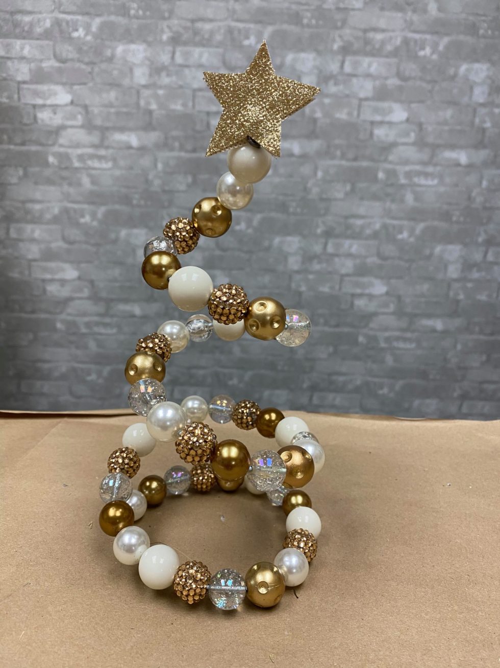 DIY Spiral Beaded Tree - The Shabby Tree