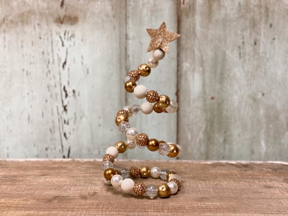 DIY Spiral Beaded Tree - The Shabby Tree