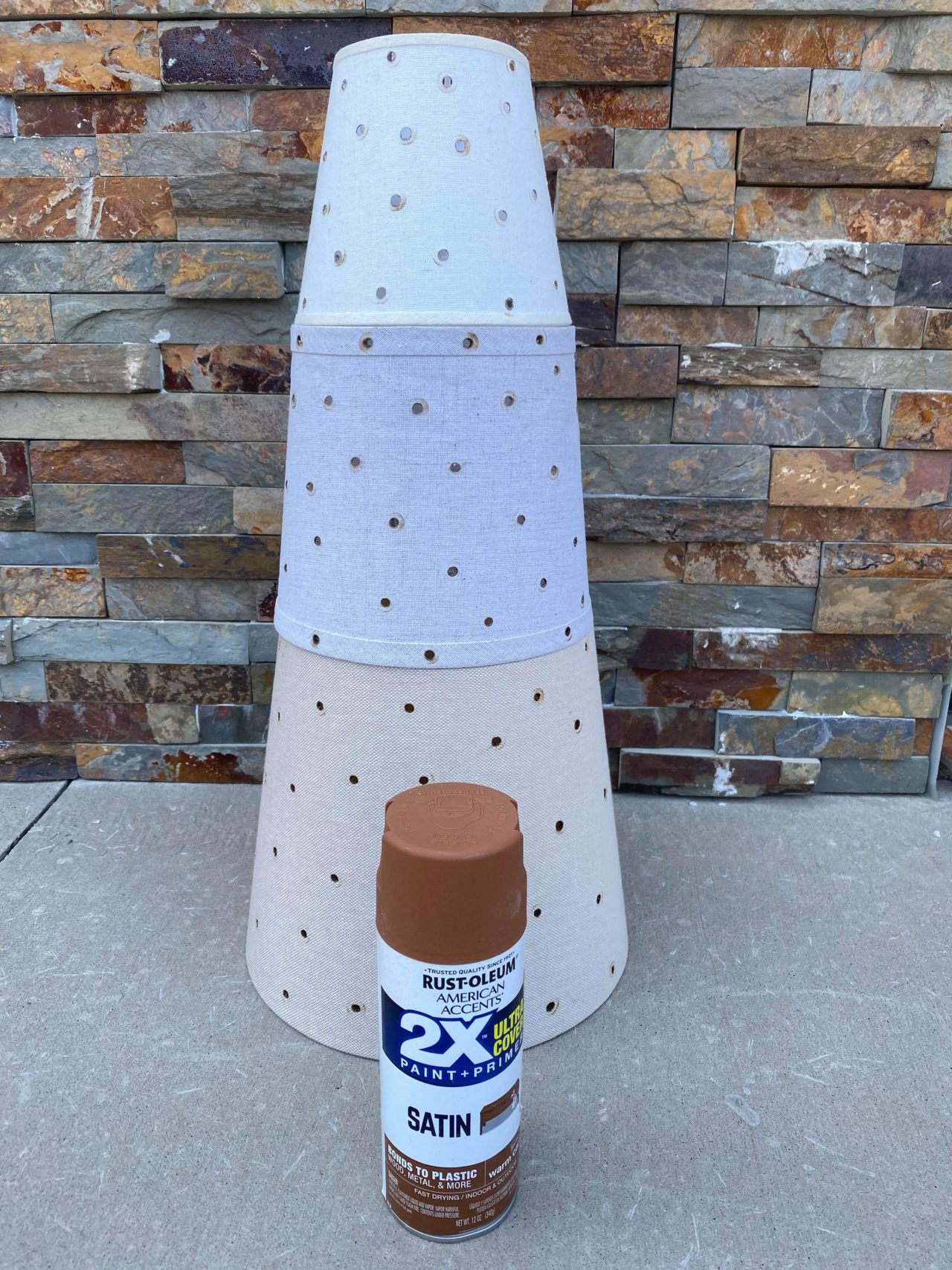 Diy Light Up Tree Using Lamp Shades - The Shabby Tree