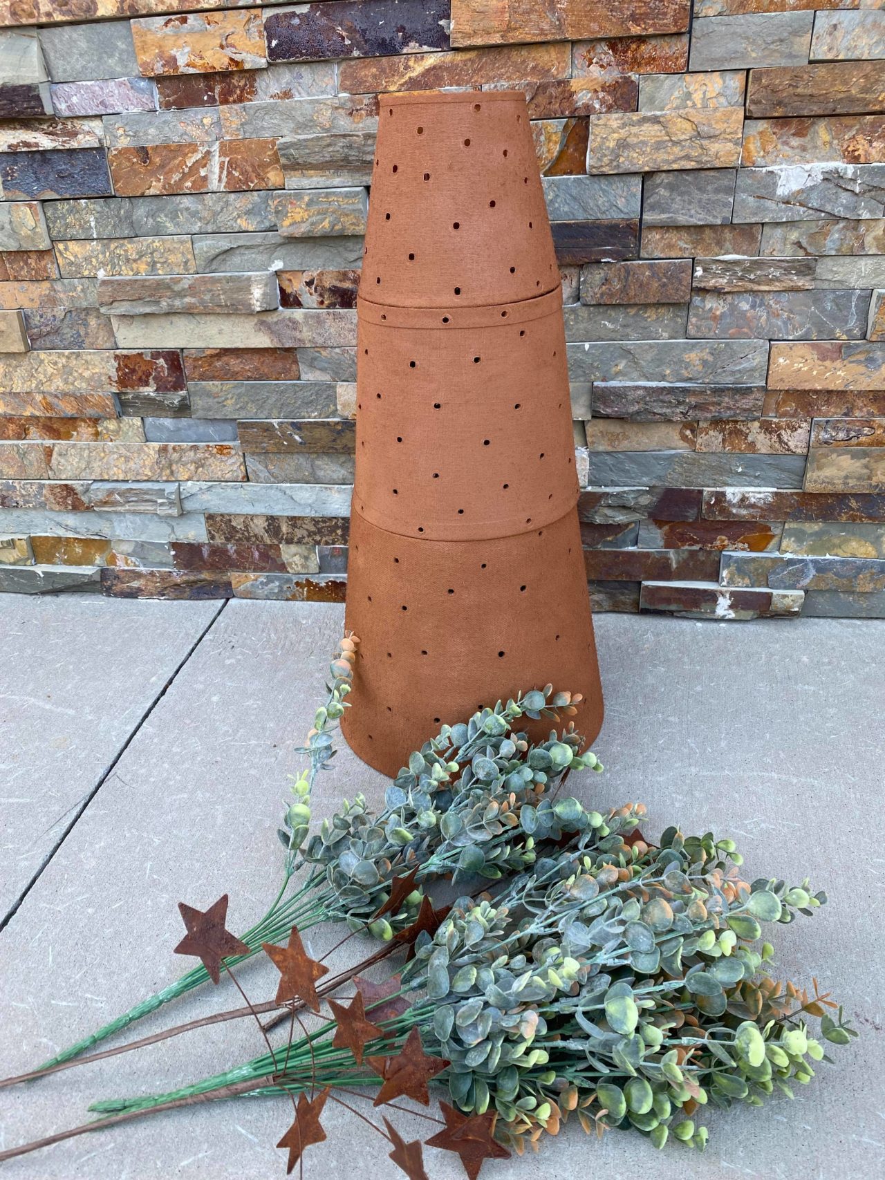 Diy Light Up Tree Using Lamp Shades - The Shabby Tree