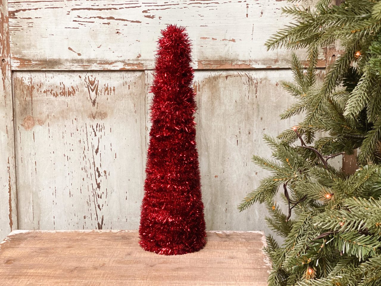 DIY Tinsel Tree - The Shabby Tree