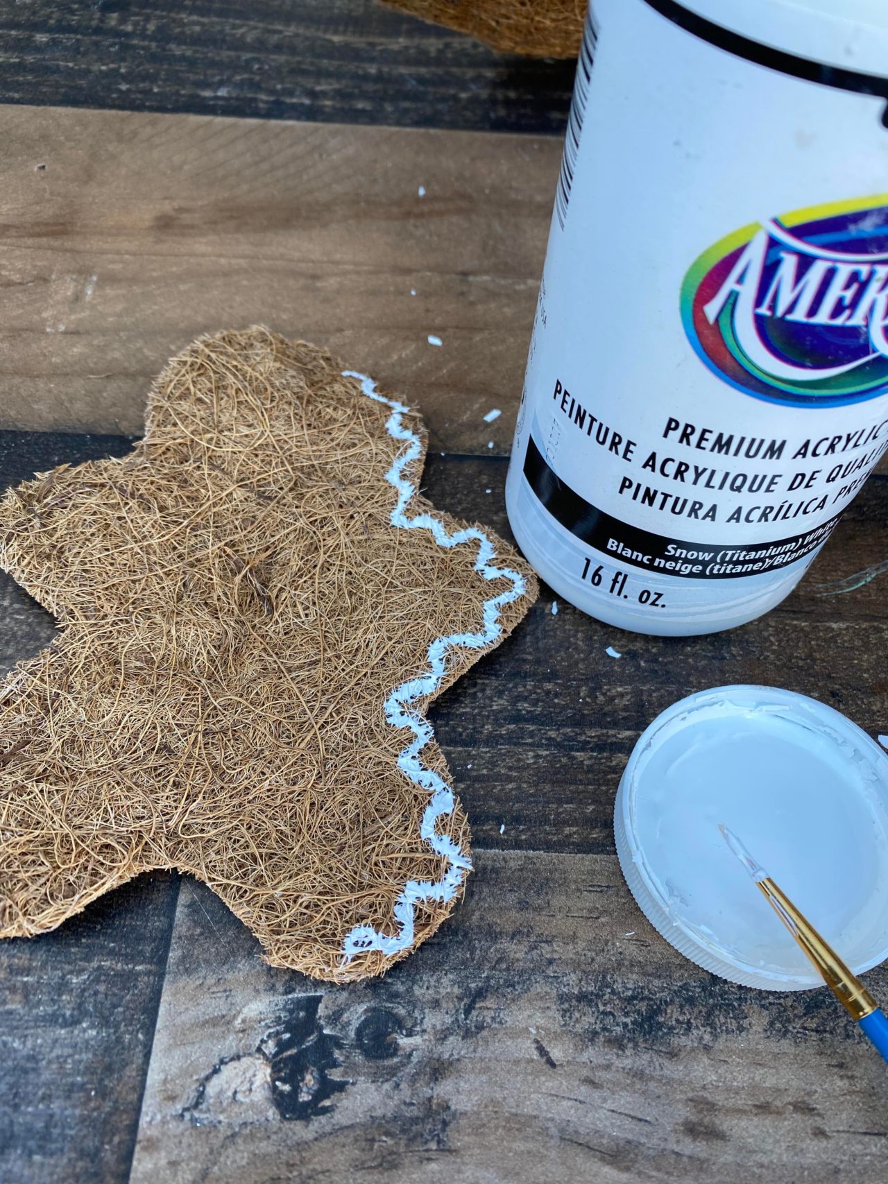 DIY Gingerbread Man Ornament Using Dollar Tree Coco Liner - The Shabby Tree